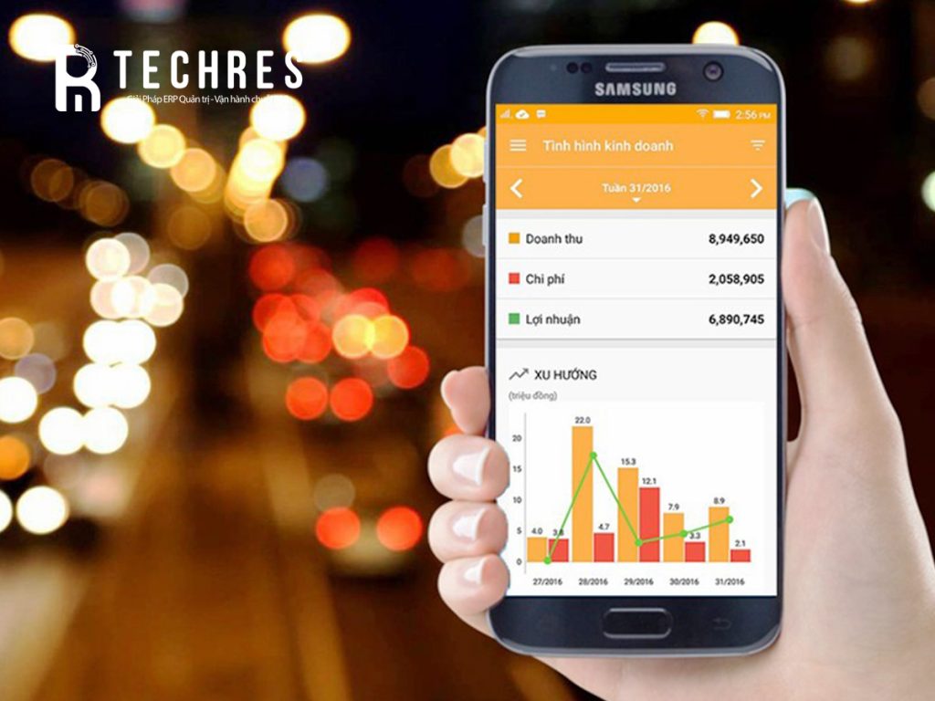 Phần Mềm Quản Lý Nhà Hàng Miễn Phí - Techres X3 Doanh Thu